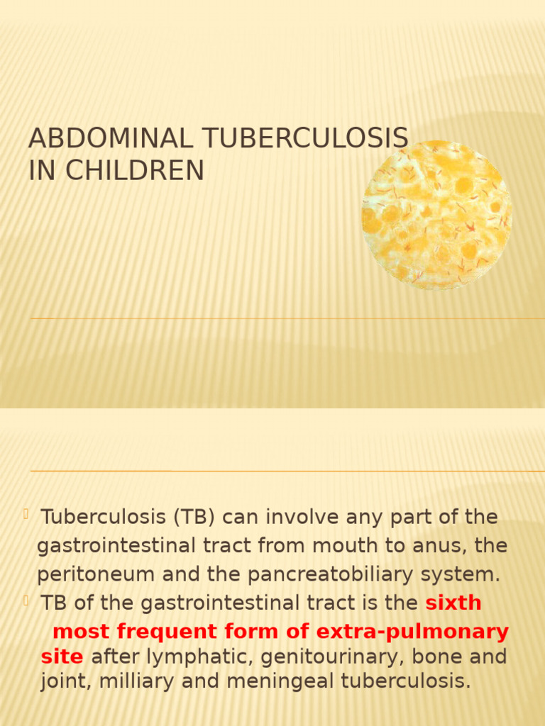 Abdominal Tuberculosis in Children | PDF | Tuberculosis | Gastroenterology