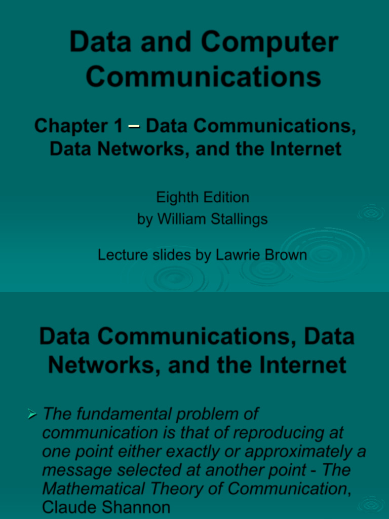 Data Communications, Data Networking, and The Internet | PDF | Computer ...