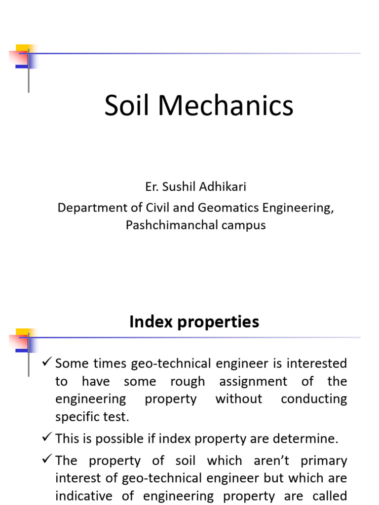 Chapter 2 Index Properties | PDF | Applied And Interdisciplinary Physics | Physical Sciences