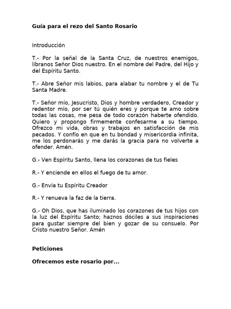 Guía Completa para Rezar el Rosario | PDF | María, madre de Jesús | Oración