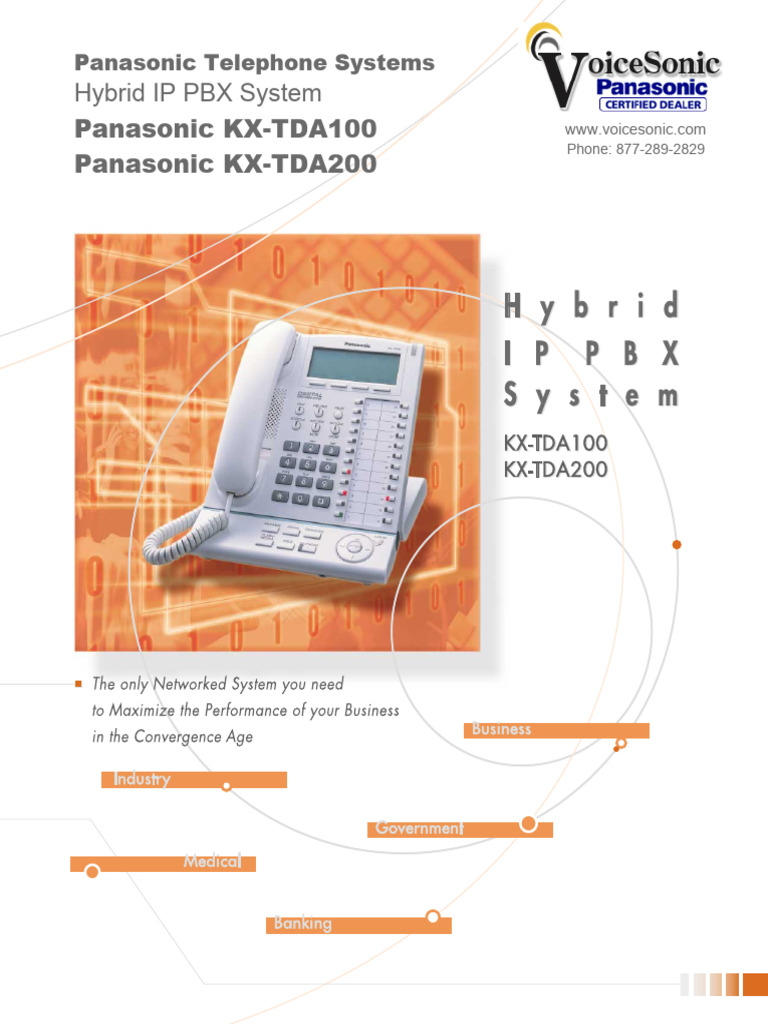 Panasonic KX TDA100 200 01 | PDF