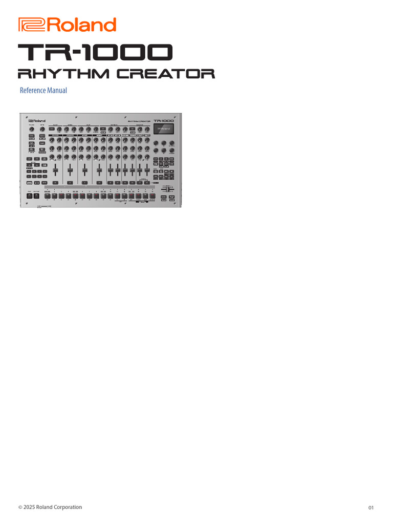 TR-1000 Reference Manual Guide | PDF | Electronic Music | Music Technology