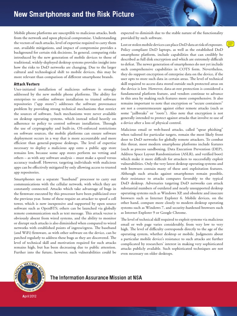 Nsa Mobile Risks | PDF