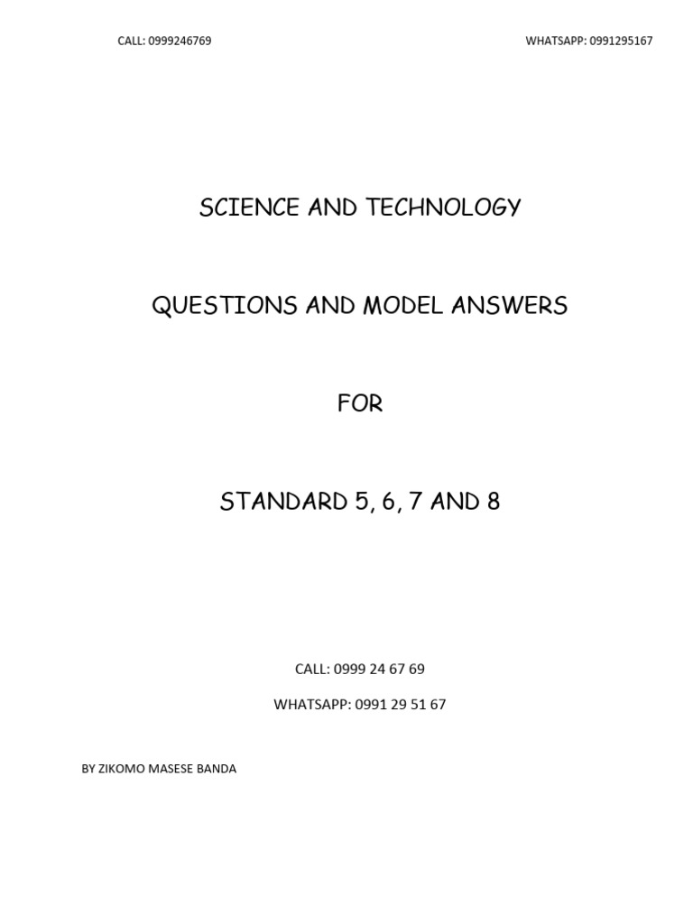 Science and Technology Q&A for Standards 5-8 | PDF | Nutrition | Diet ...