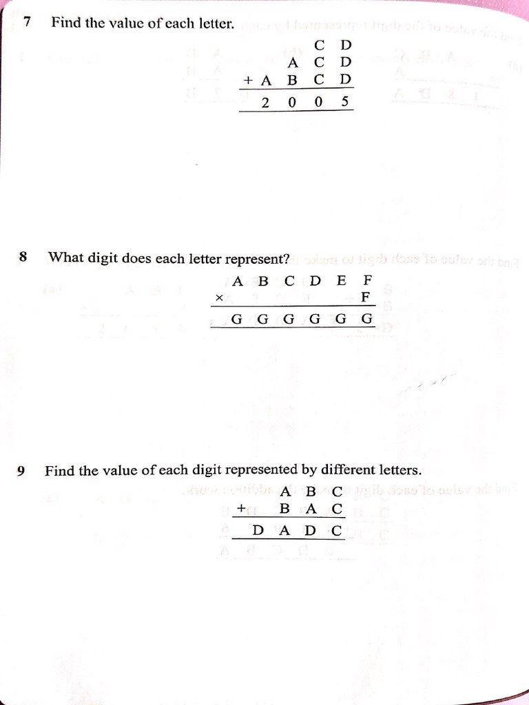 Cryptarithm 3 | PDF