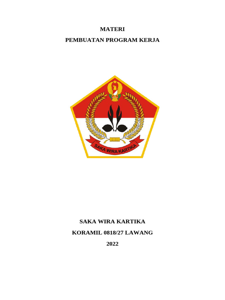Panduan Penyusunan Program Kerja Saka | PDF