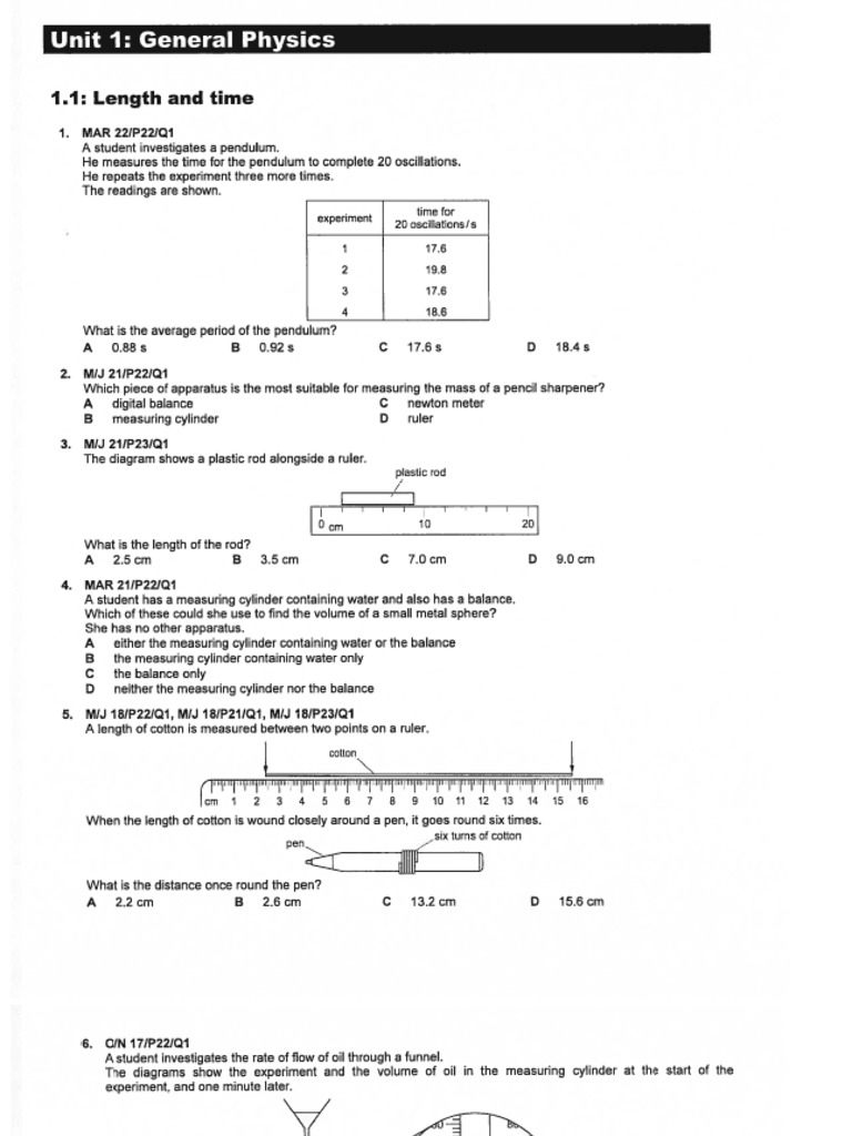 Physics P1 1.1 Assignment | PDF