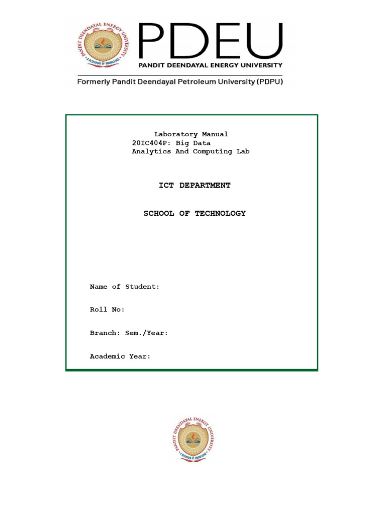 Exp 9 Big Data Analytics and Computing Lab Manual | PDF | Apache Hadoop | Map Reduce