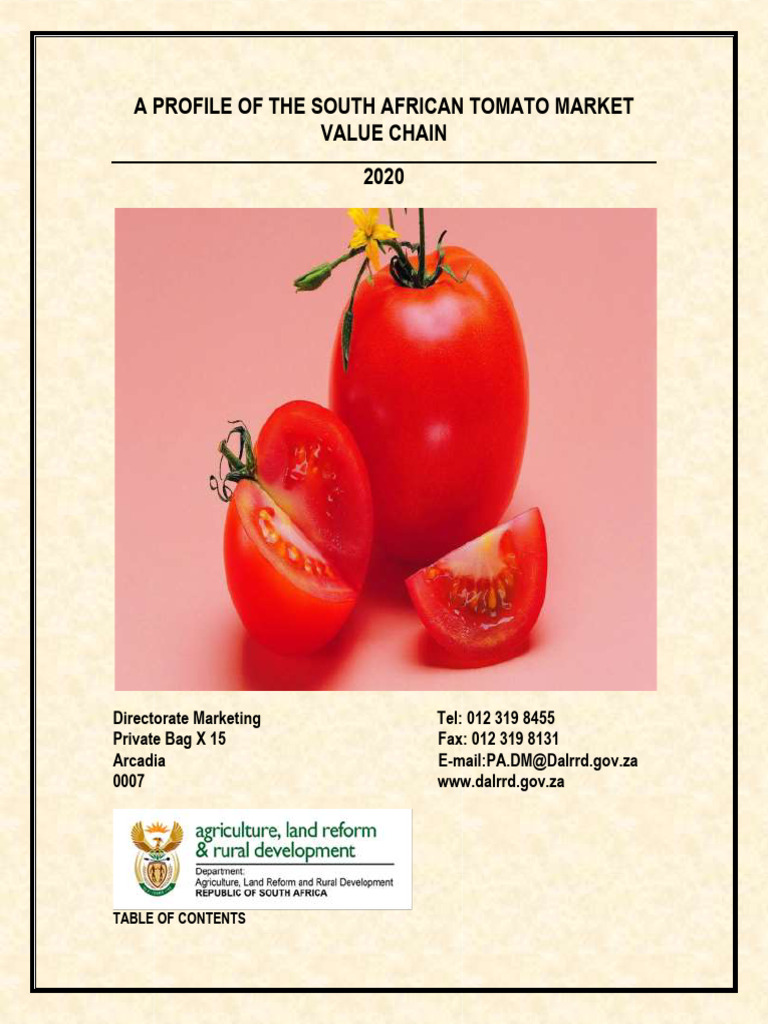 Tomato Market Value Chain Profile 2020 | PDF | Consumption (Economics ...