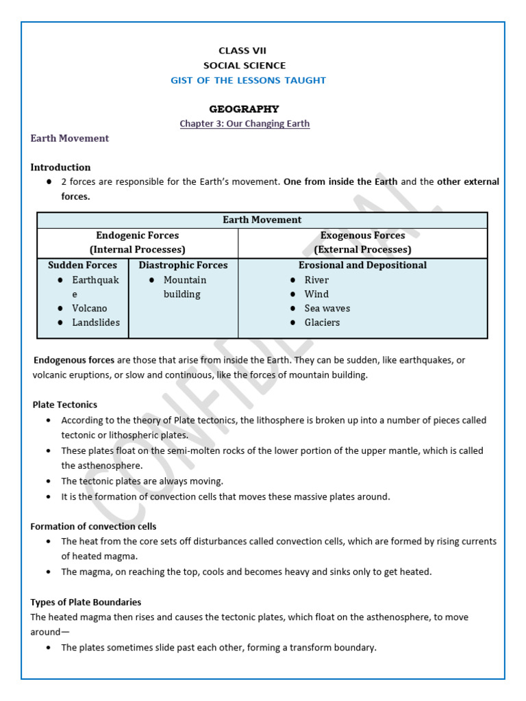 Earth Movement: Forces and Effects | PDF | Volcano | Plate Tectonics