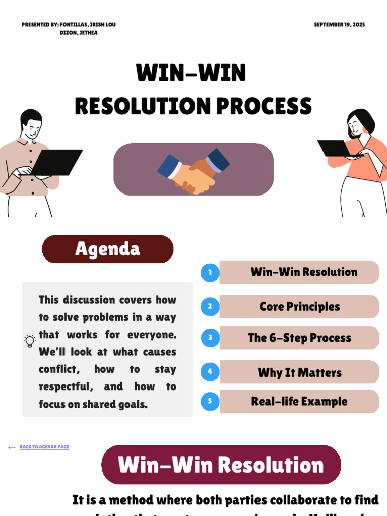Win-Win Conflict Resolution Guide | PDF | Mediation | Feeling