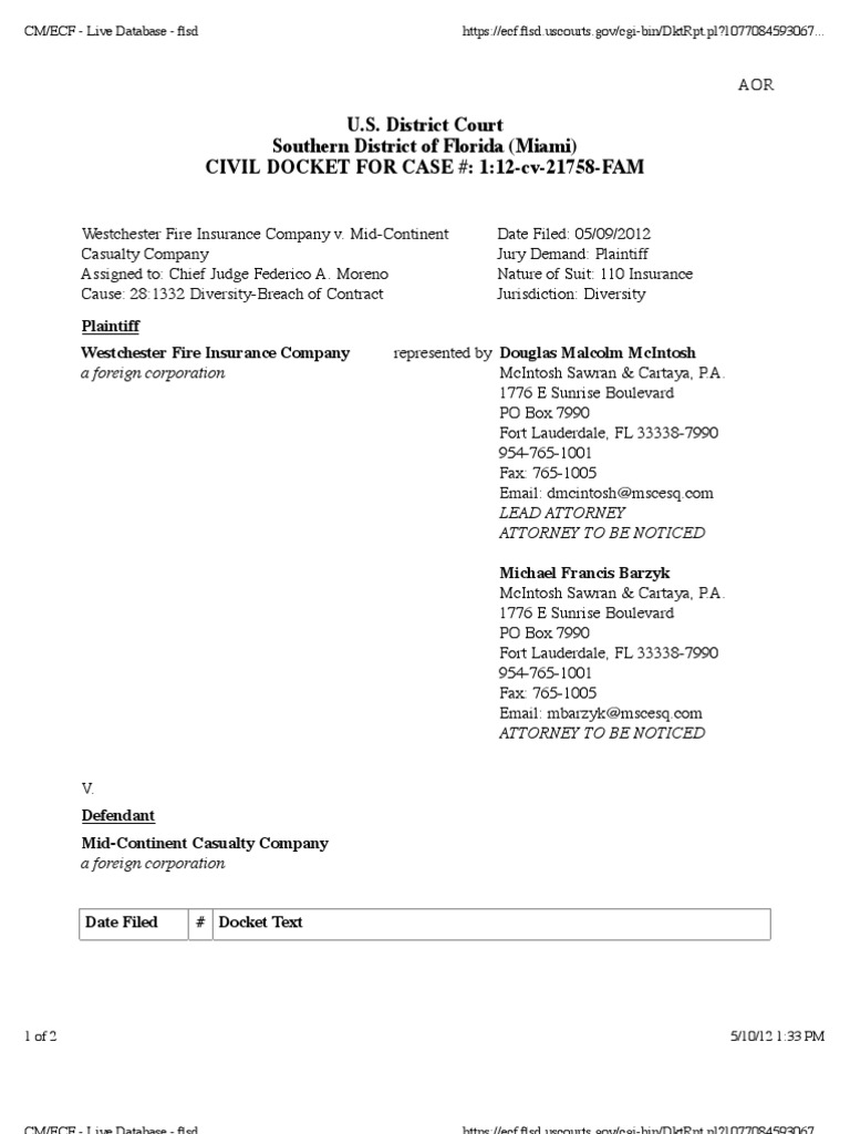 West Chester Fire Insurance Company v. Mid-Continent Casualty Company ...