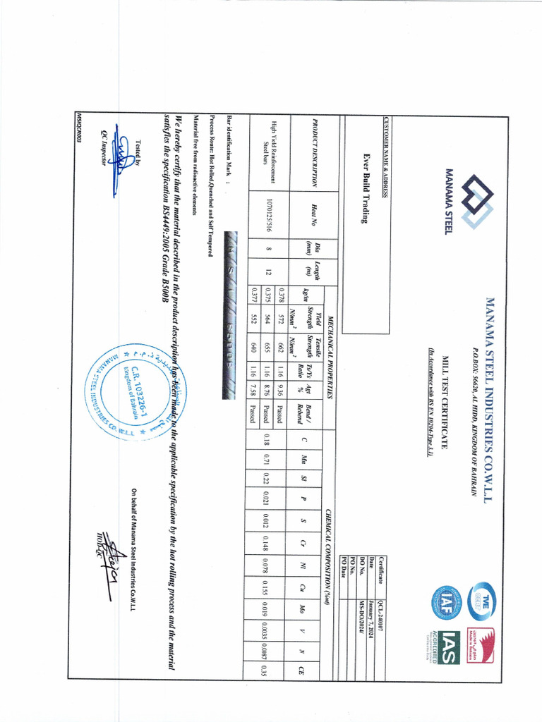 MTC Manama Steel | PDF