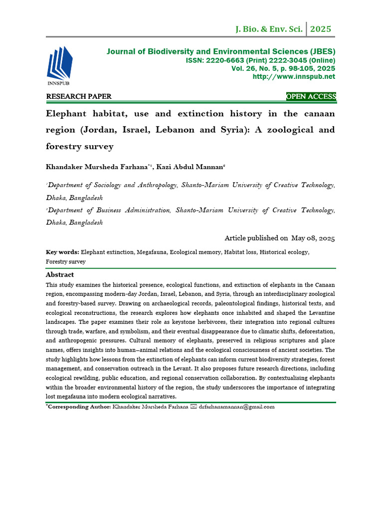 SSRN 5316160 | PDF | Conservation Biology | Ecology
