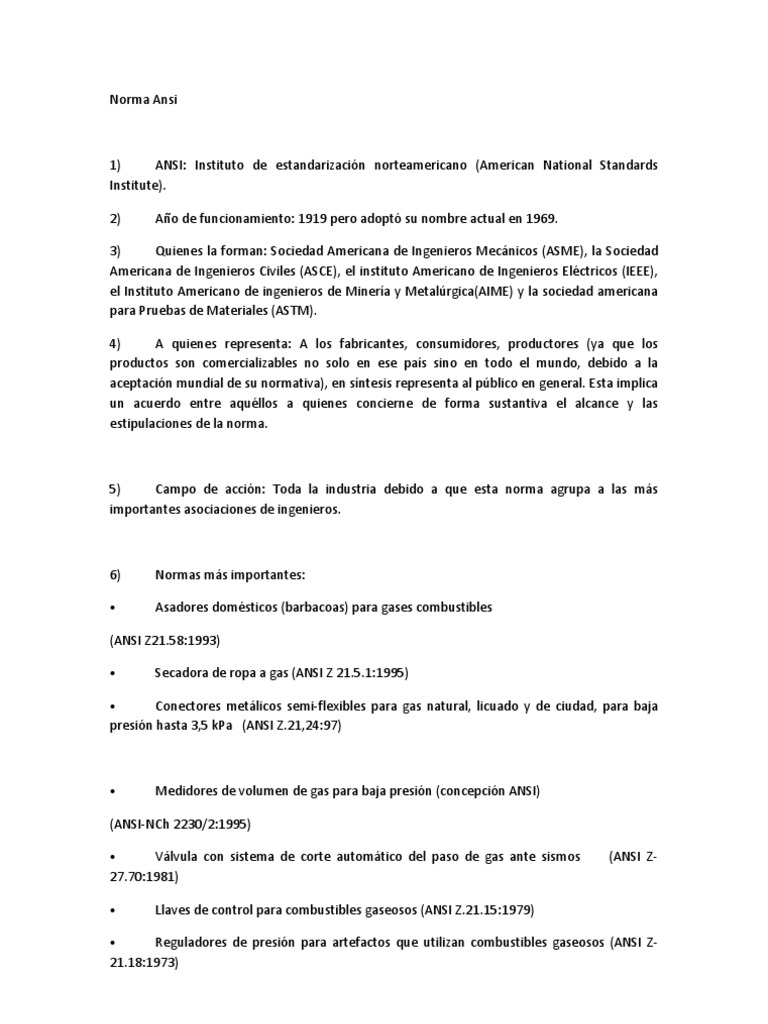 Normas ANSI | PDF
