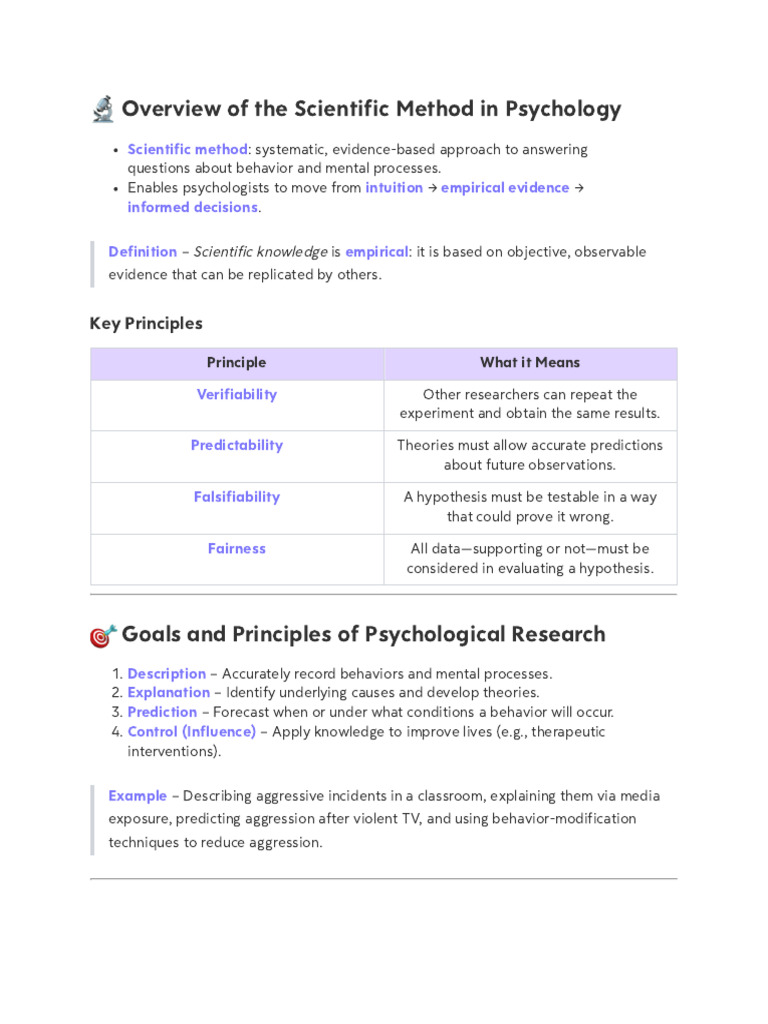 Foundations of Psychological Research | PDF | Scientific Method ...