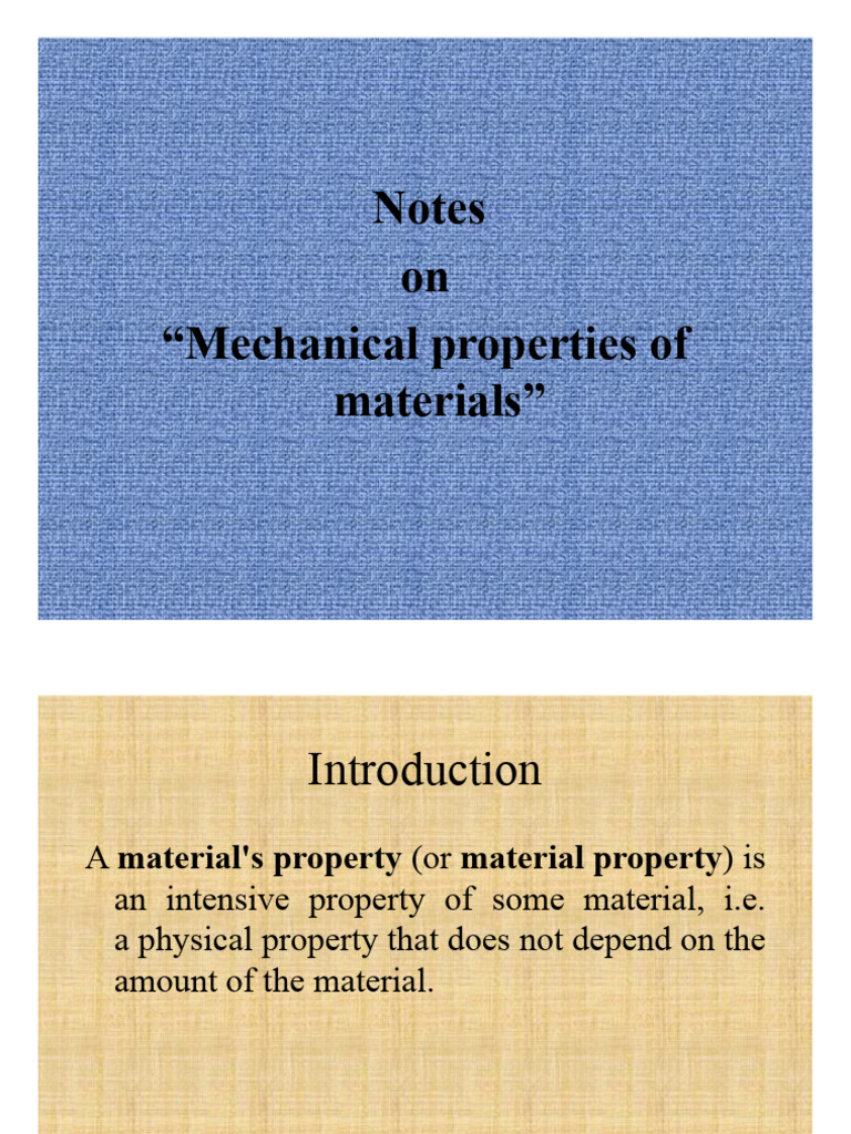 Mechanical Properties of Materials Explained | PDF | Deformation ...