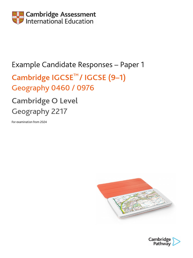 Cambridge IGCSE Geography Candidate Responses | PDF | Agriculture ...