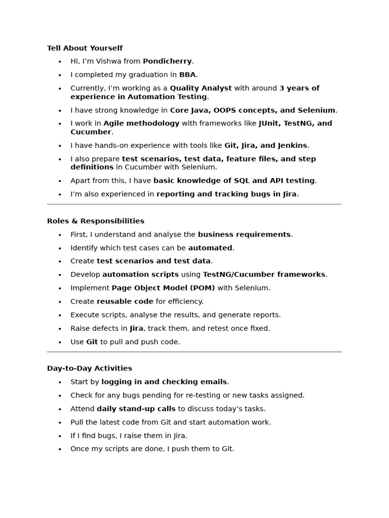 Interview Notes | PDF