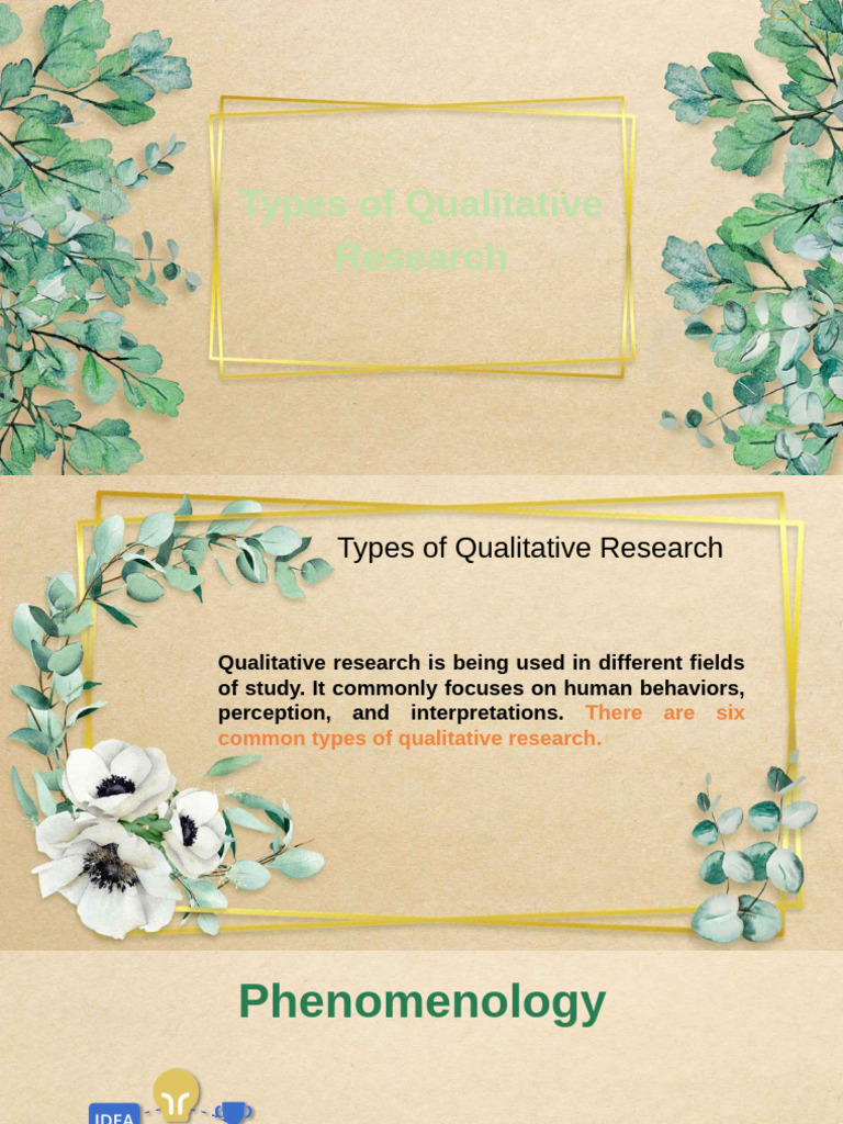 Types of Qualitative Research Explained | PDF