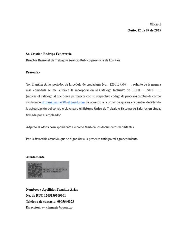 Solicitud de Incorporación al Catálogo SIITH | PDF
