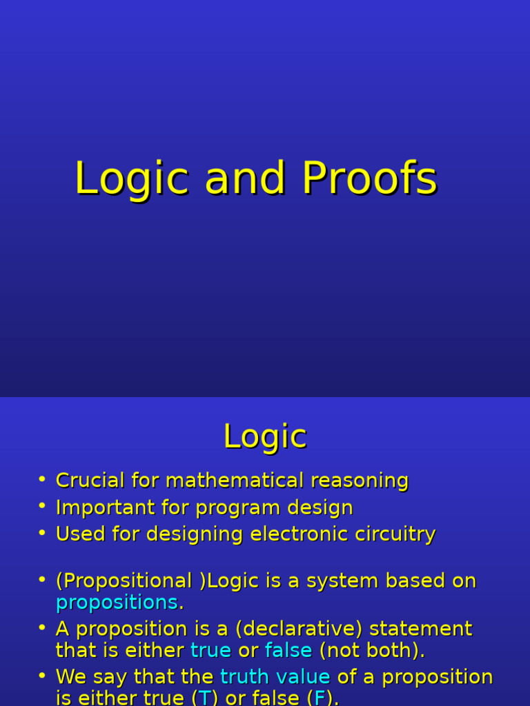 3 - Logic and Proofs-2 | PDF | Theorem | If And Only If