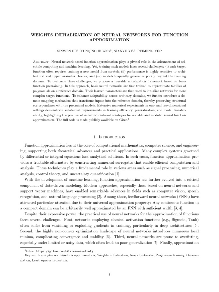 Neural Network Weights Initialization Strategies | PDF | Function ...