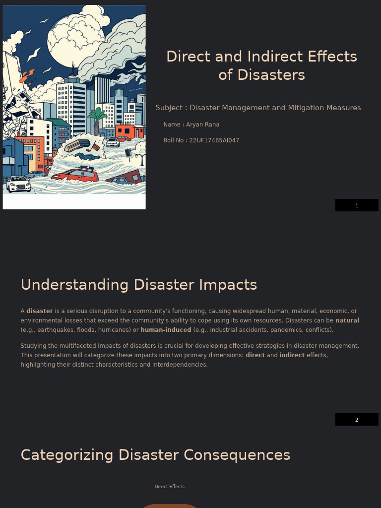 Direct and Indirect Effects of Disasters | PDF | Climate Resilience ...