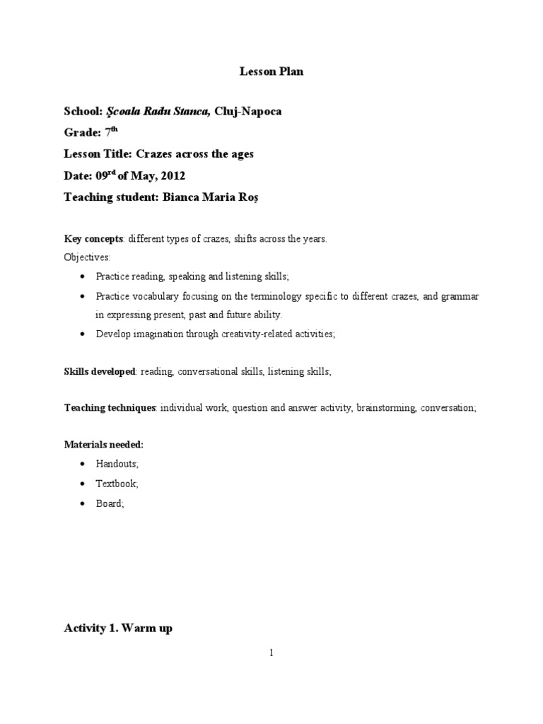 Lesson Plan, A5-A, Music | PDF | Lesson Plan | Reading Comprehension