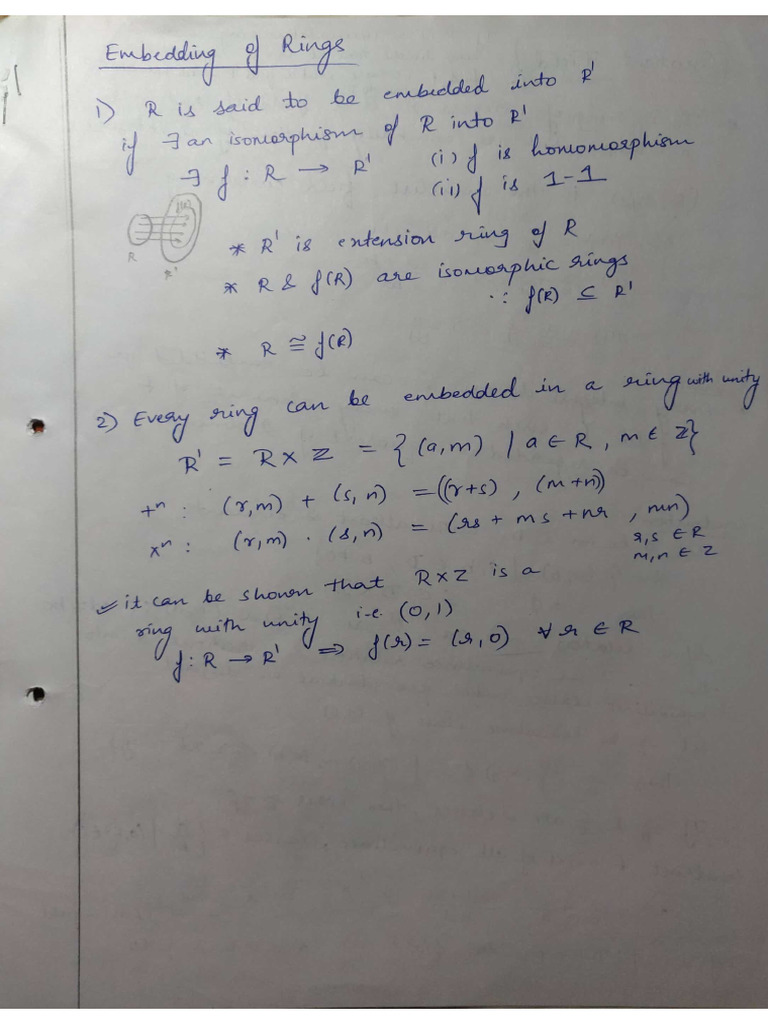 Embedding of Rings | PDF