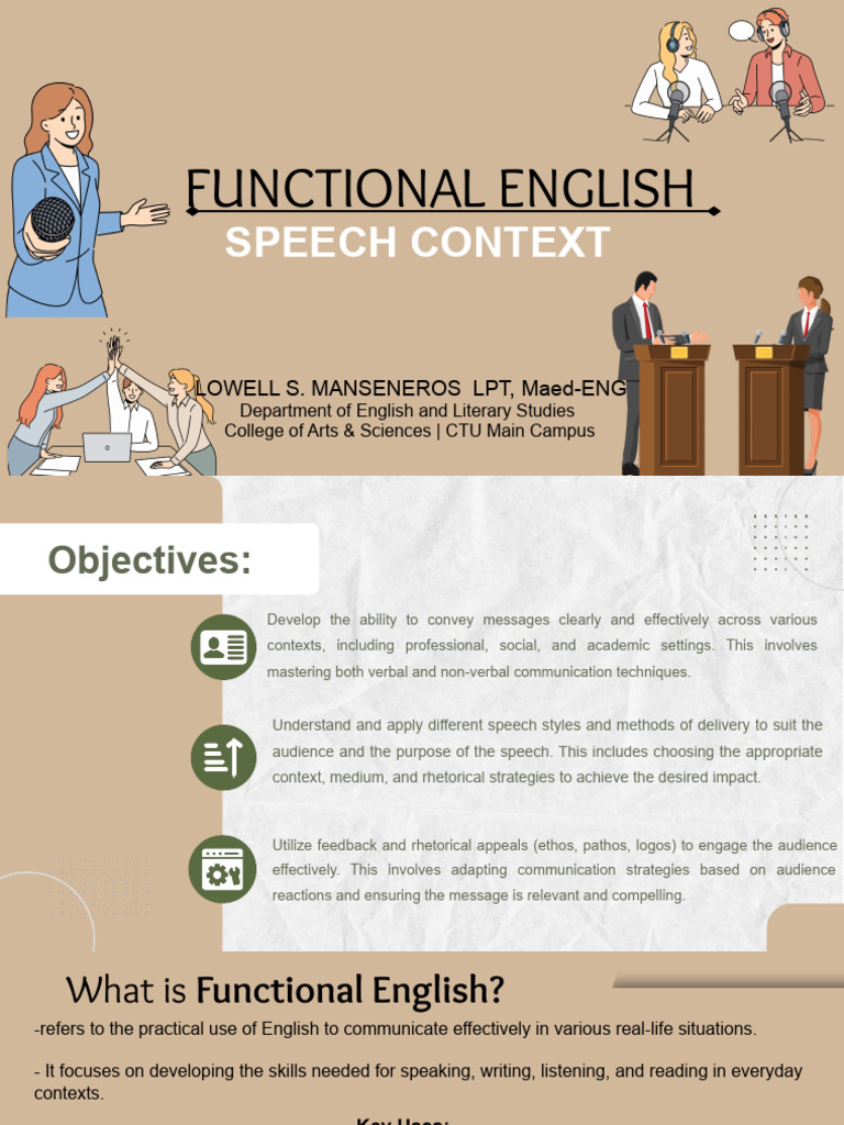 Mastering Functional English Communication | PDF | Public Speaking ...