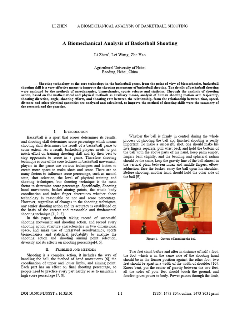 A Biomechanical Analysis of Basketball Shooting | PDF | Anatomical ...