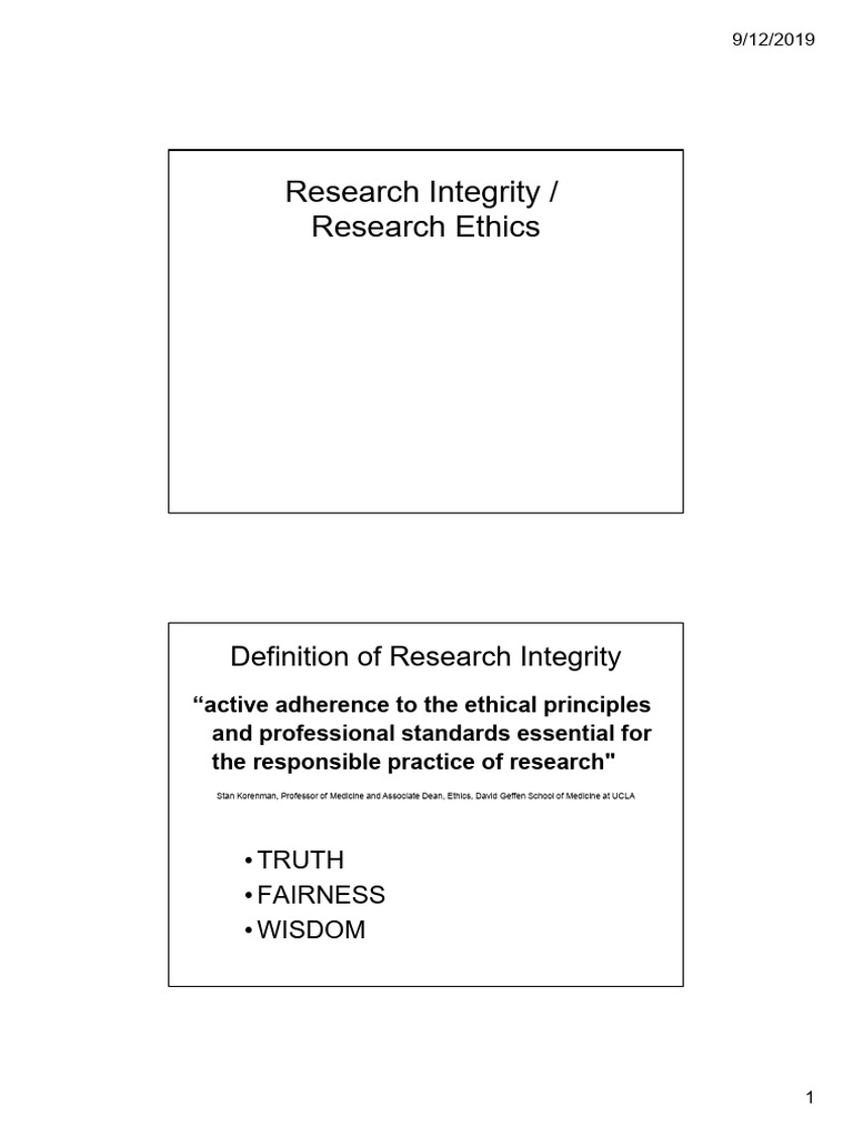 Research Integrity and Ethics Overview | PDF | Plagiarism
