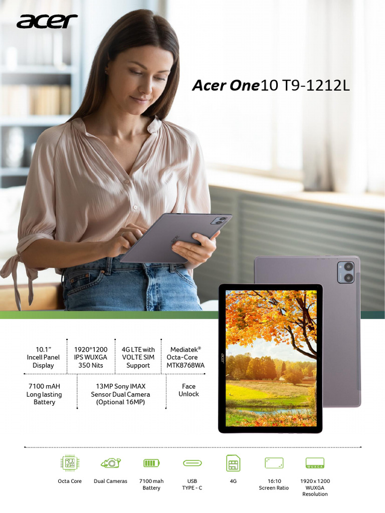 Acer One10 T9-1212L (10.1 Inch) V6pdf.1 Inch) V6 | PDF | Liquid Crystal ...
