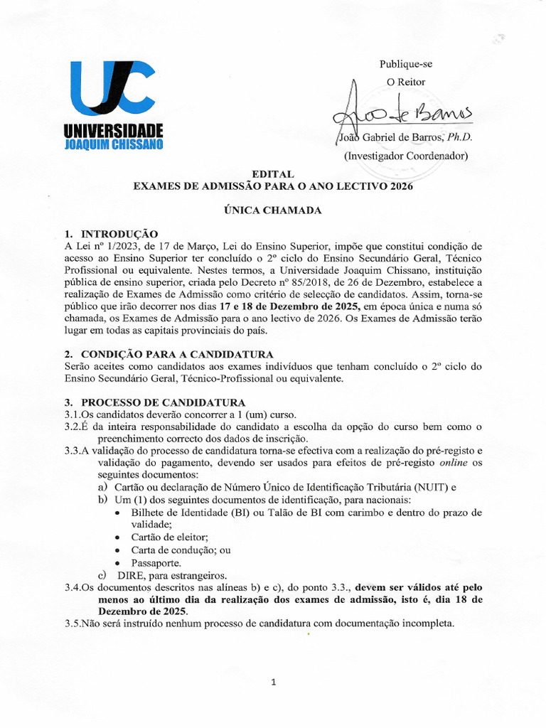 Edital UJC 2026 | PDF