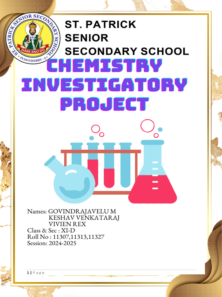 Chemistry Project Final Draft | PDF | Soap | Solubility