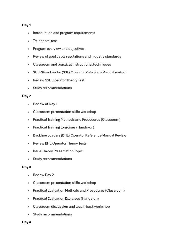Loader Schedule | PDF