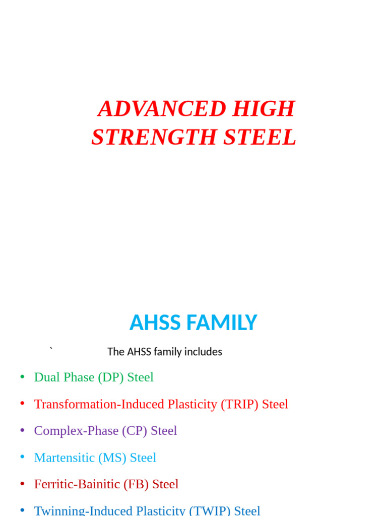 Advanced High Strength Steel Overview | PDF | Steel | Stainless Steel