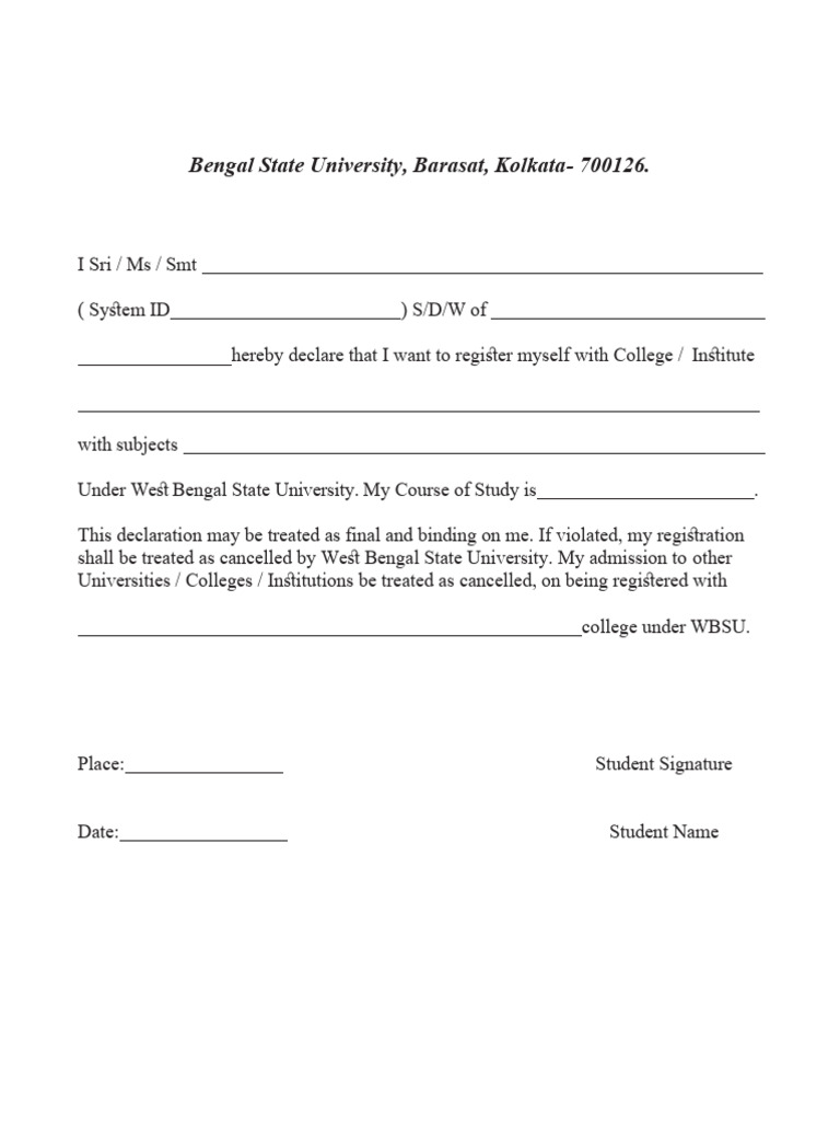 UG Declaration | PDF