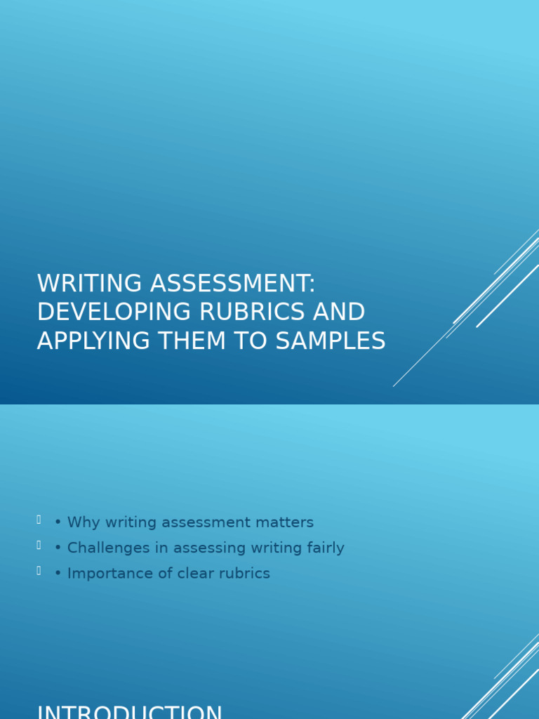Writing Assessment Rubrics Guide | PDF