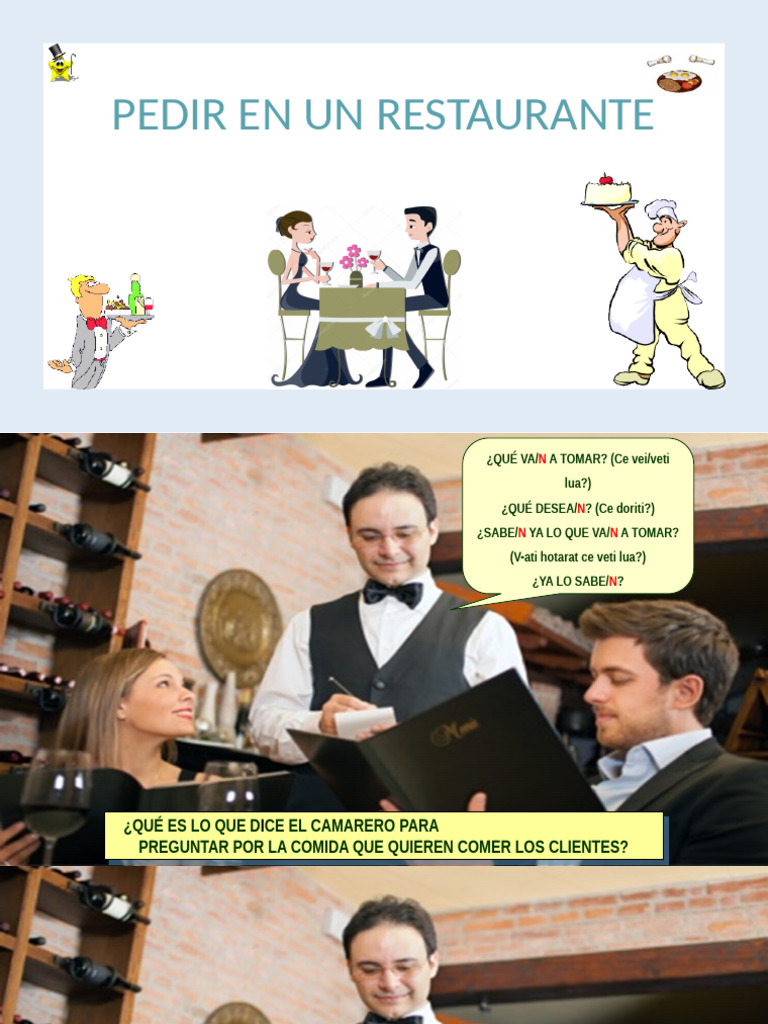Pedir en Un Restaurante | PDF | Restaurantes | Alimentos
