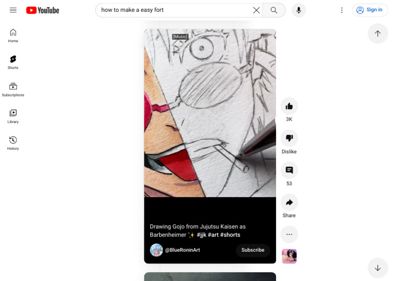 Drawing Gojo From Jujutsu Kaisen As Barbenheimer #JJK #Art #Shorts ...