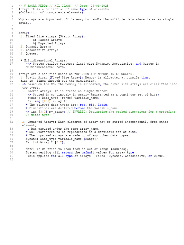 Arrays Explanation | PDF