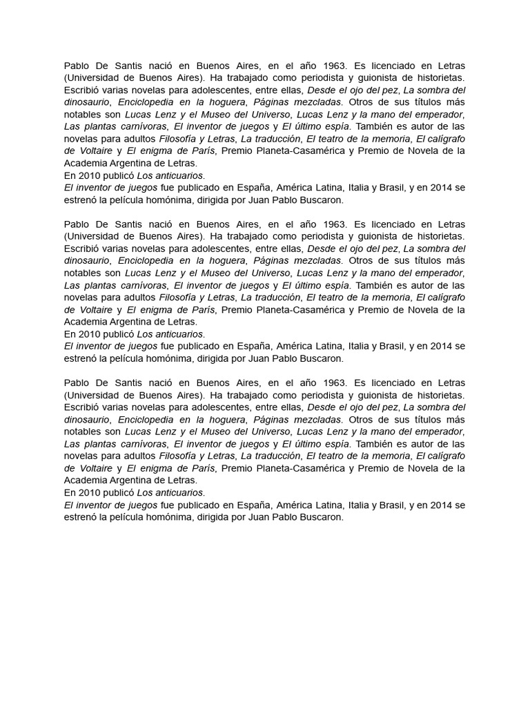 De Santis | PDF | Escritura