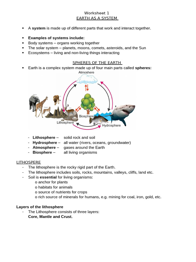 Understanding Earth's Spheres and Systems | PDF | Earth | Earth Sciences