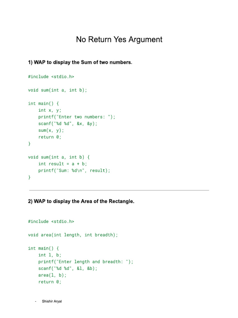 Index 2-No Return Yes Argument | PDF