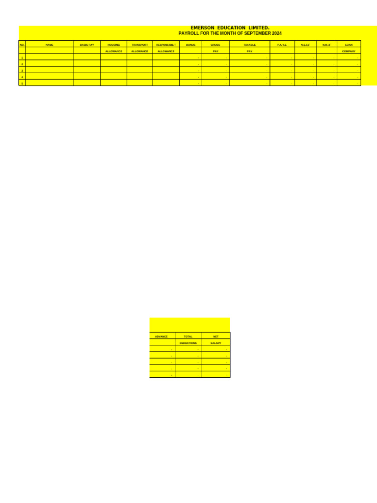 September 2024 Payroll Summary | PDF