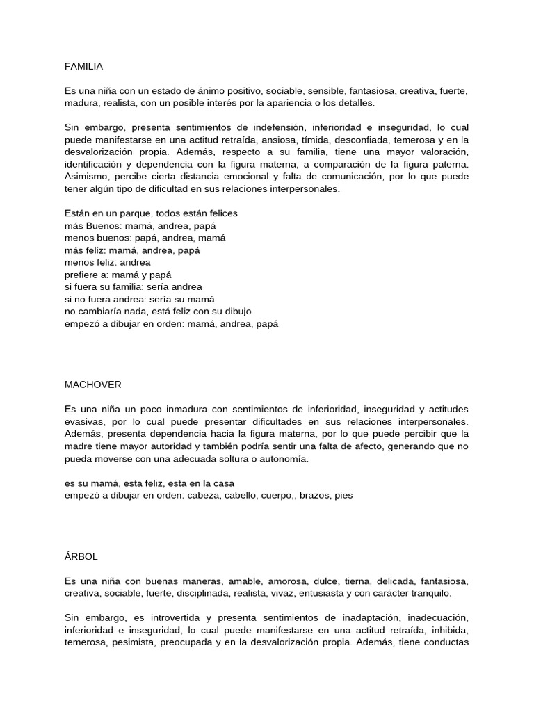 Dibujo infantil y emociones familiares | PDF | Pecho | Psicología Social