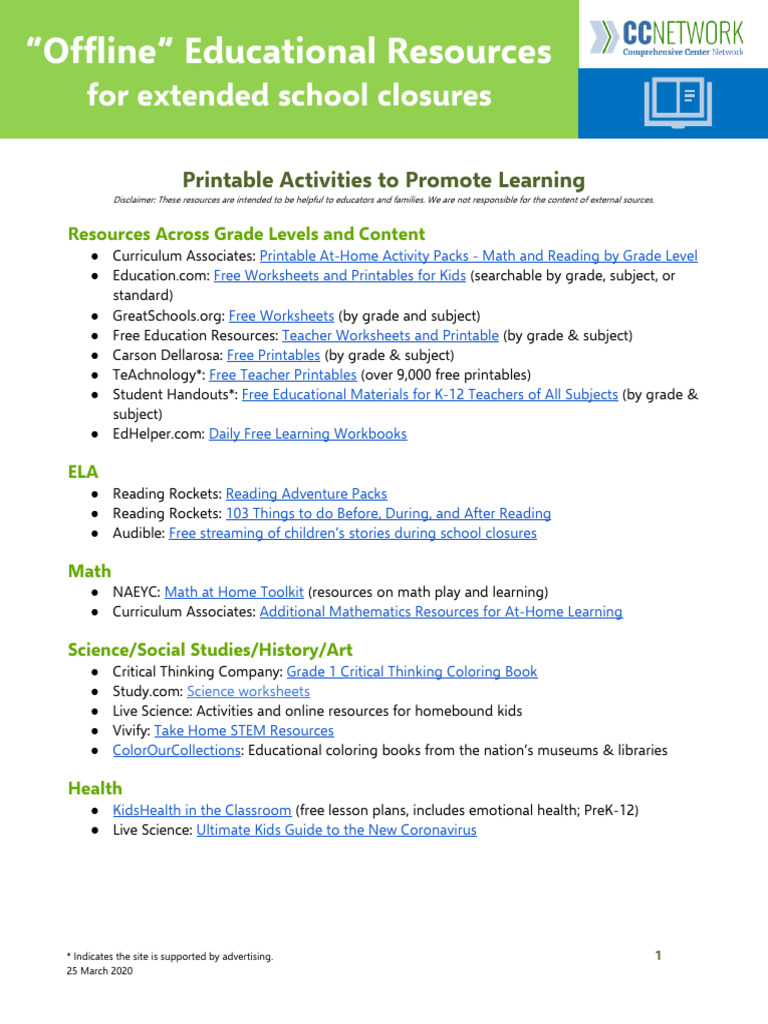 Free Printable Learning Resources | PDF | Teaching | Learning