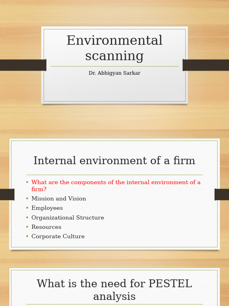 Topic 2 - Environmental Scanning | PDF | Life Cycle Assessment ...